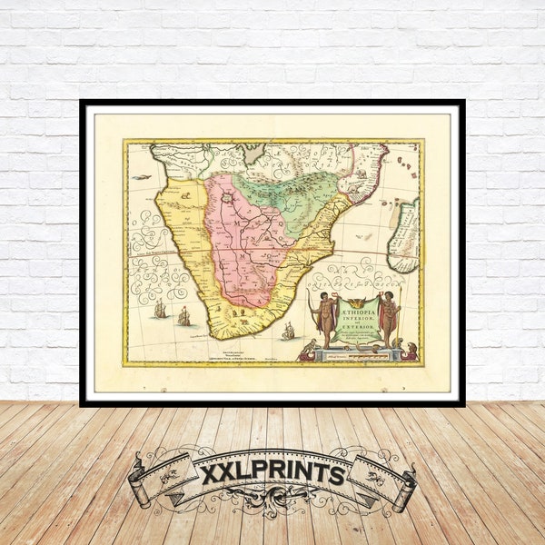 Old Map of Ethiopia - Etsy