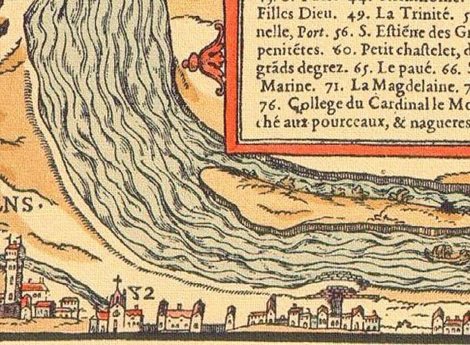 Ancient Map of Paris 16th Century Large Antique Map Fine | Etsy