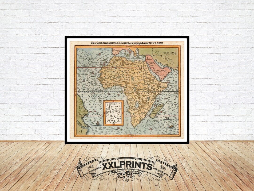 Ancient Africa Map Print: 1590 Fine Art Reproduction - Etsy