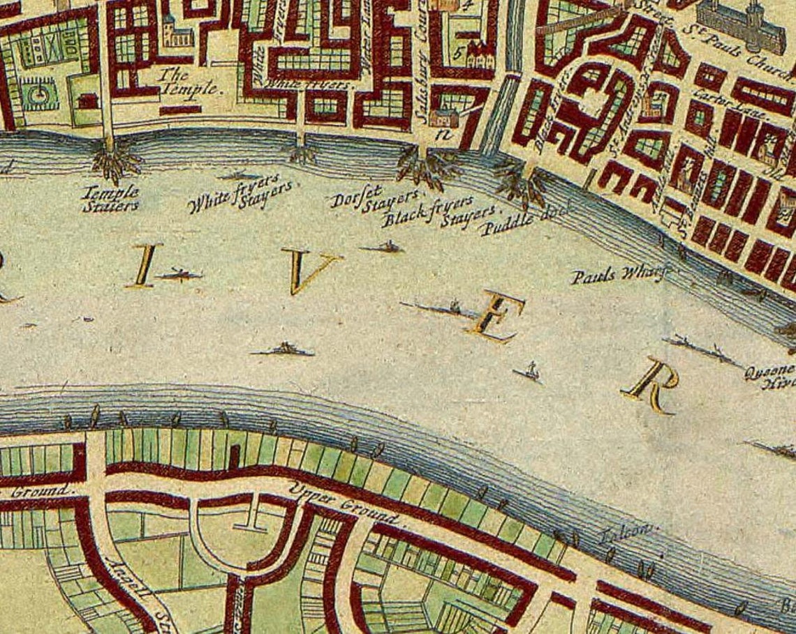 17th Century London Map Print: Vintage Fine Art Reproduction - Etsy