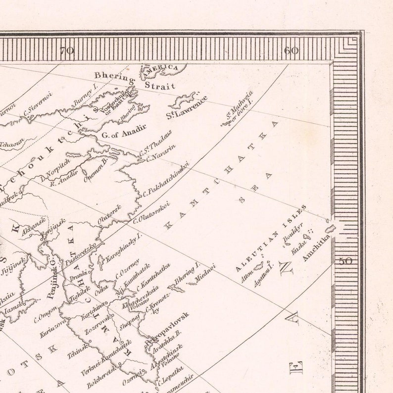Old Map of Asia 1840 Antique Map Fine Reproduction Large - Etsy