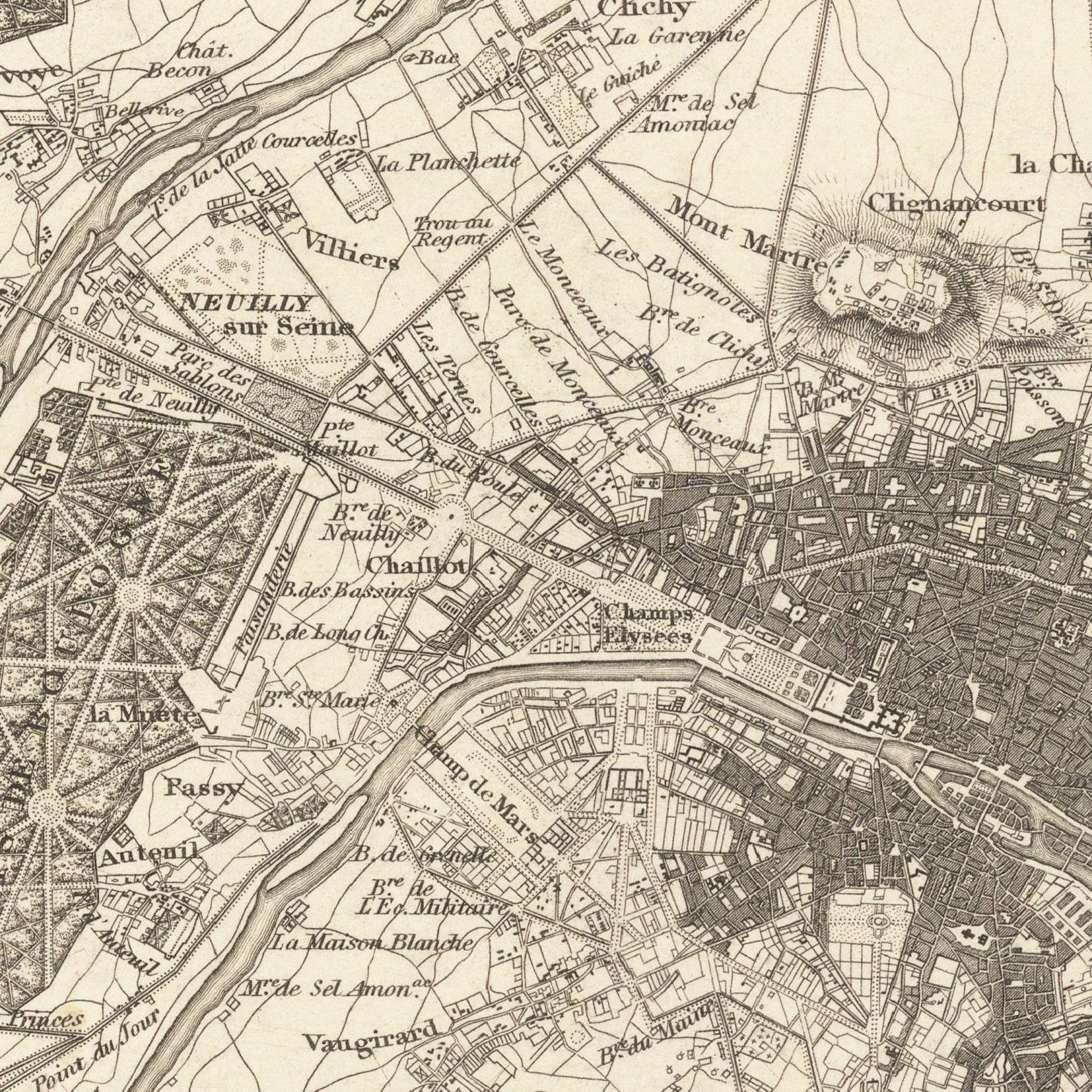 Old City Plan of Paris 1832 Rare Map Antique Fine - Etsy