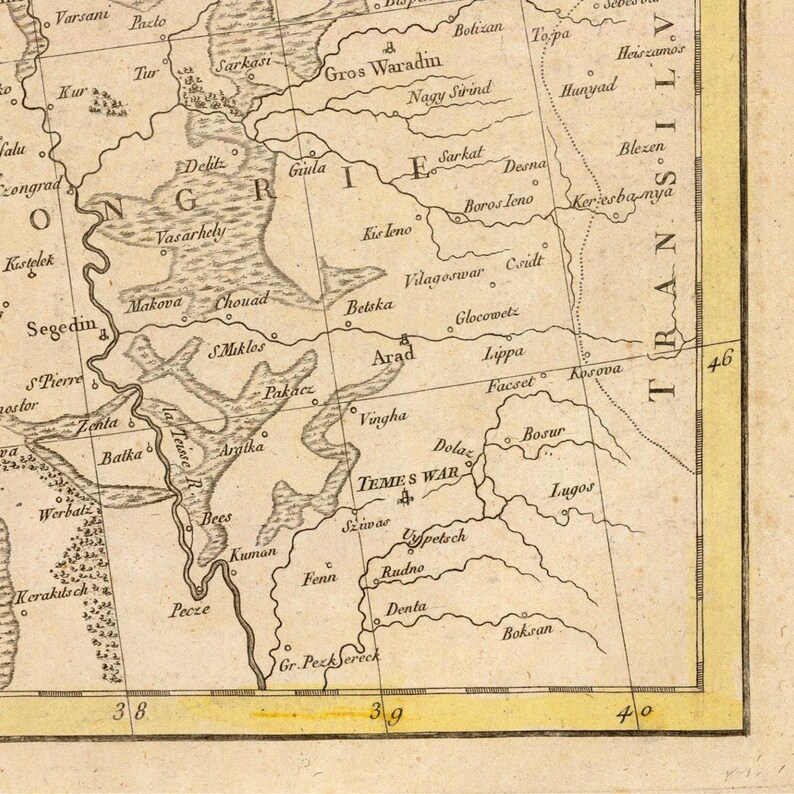 Antique Map of Germany 1780 Rare Map Fine Reproduction | Etsy
