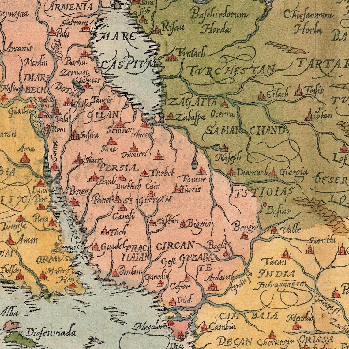 Ancient Asia Map Print, 1590: Fine Art Reproduction - Etsy