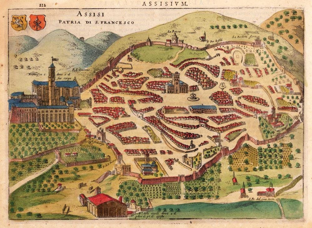12th Century Map Of Assisi Graces Of France And Italy Pilgrimage