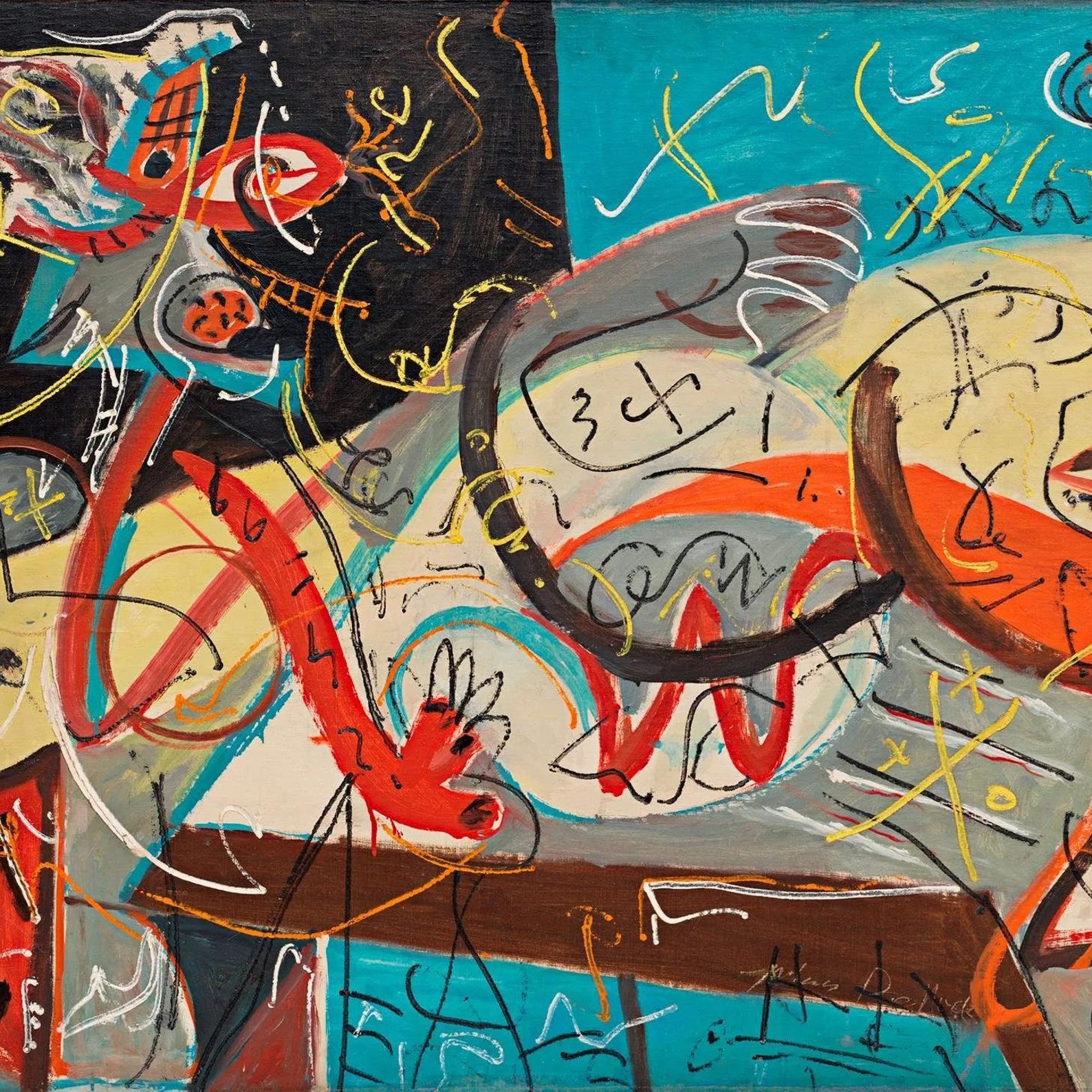 Jackson Pollock, Stenographic Figure, 1942, Fine Reproduction, Fine Art ...