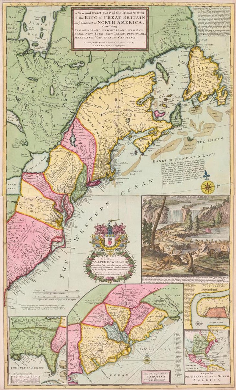 1715 Map of British North American Colonies: Fine Art Giclée Print - Etsy