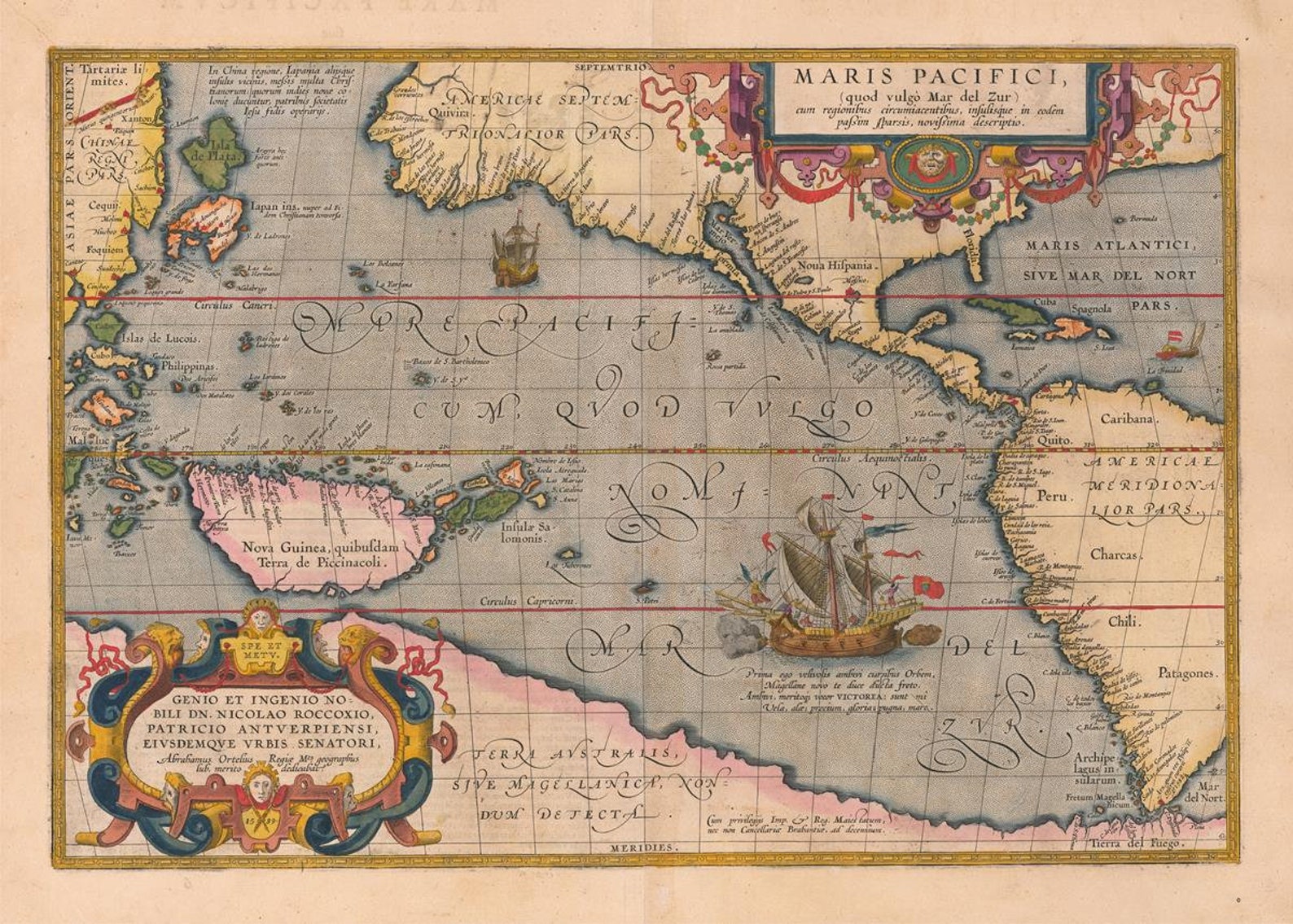 Ancient Map of Pacific Ocean 1603 Very Rare Map Fine | Etsy
