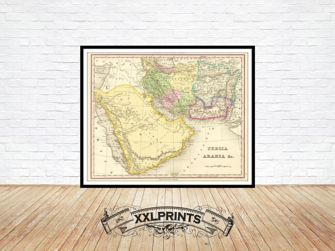 Old Map of Persia and Arabia: 1836 Fine Art Print - Etsy