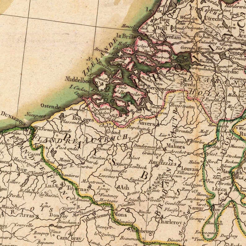 Antique Map of Germany 1780 Rare Map Fine Reproduction | Etsy