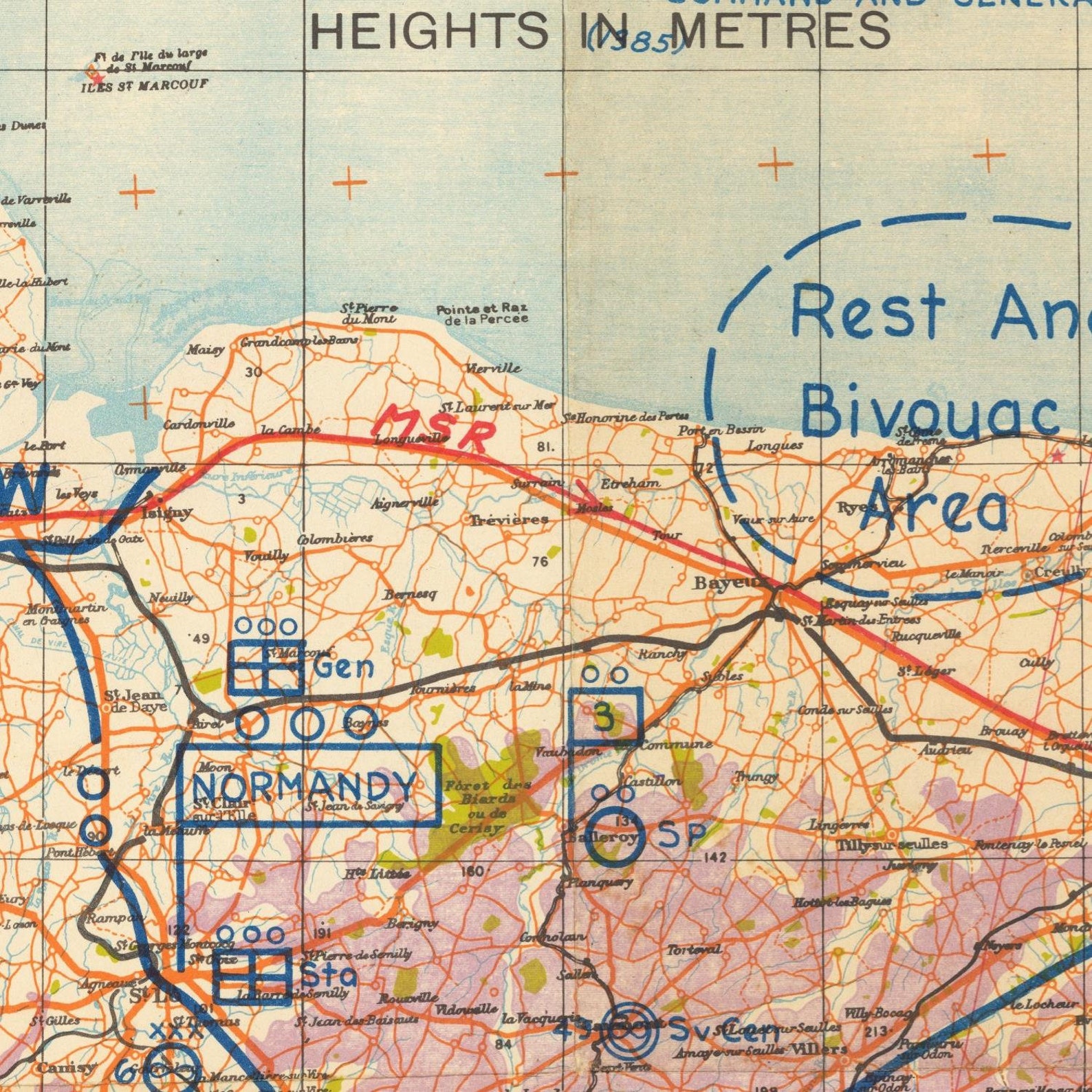 Old Map of Normandy Campaign 1943 Extremely Rare Map Fine - Etsy