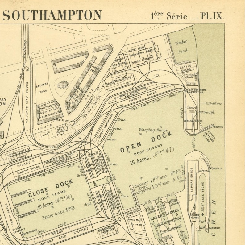 Old Map of Southampton 1884 City Plan Rare Antique Map - Etsy