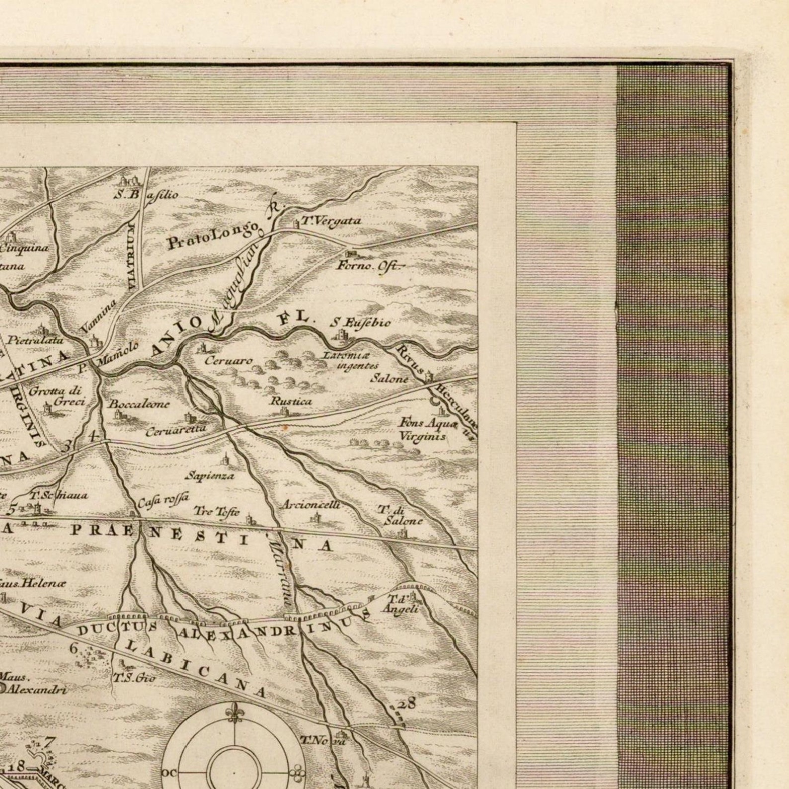 Antique Rome Map Print: 1704 Water Supply Viaduct - Etsy