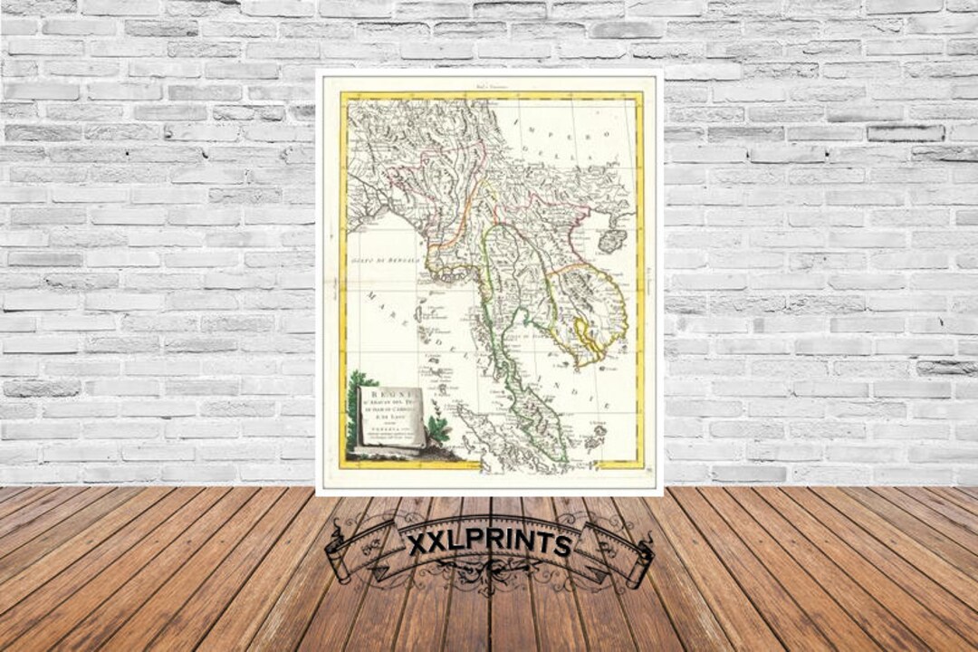 Antique Map Print: Arakan, Pegu, Siam, Cambodia, Laos (1785) - Etsy