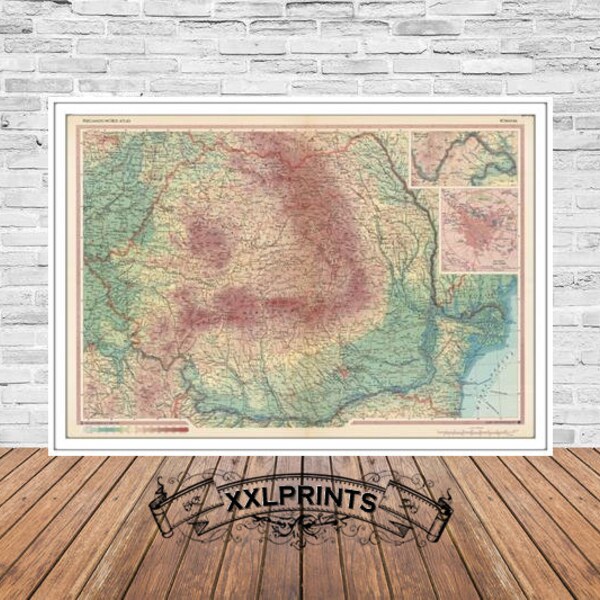 Old Map of Romania - Etsy