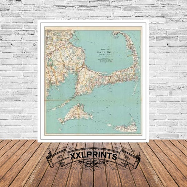 Antique Cape Cod Map - Etsy