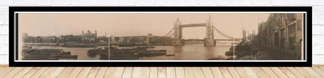 Tower Bridge Print: 1909 London Panoramic View, Antique Decor - Etsy