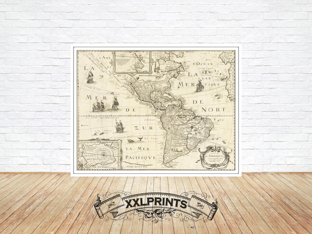 1640 Map of the Americas: Rare Fine Art Print - Etsy