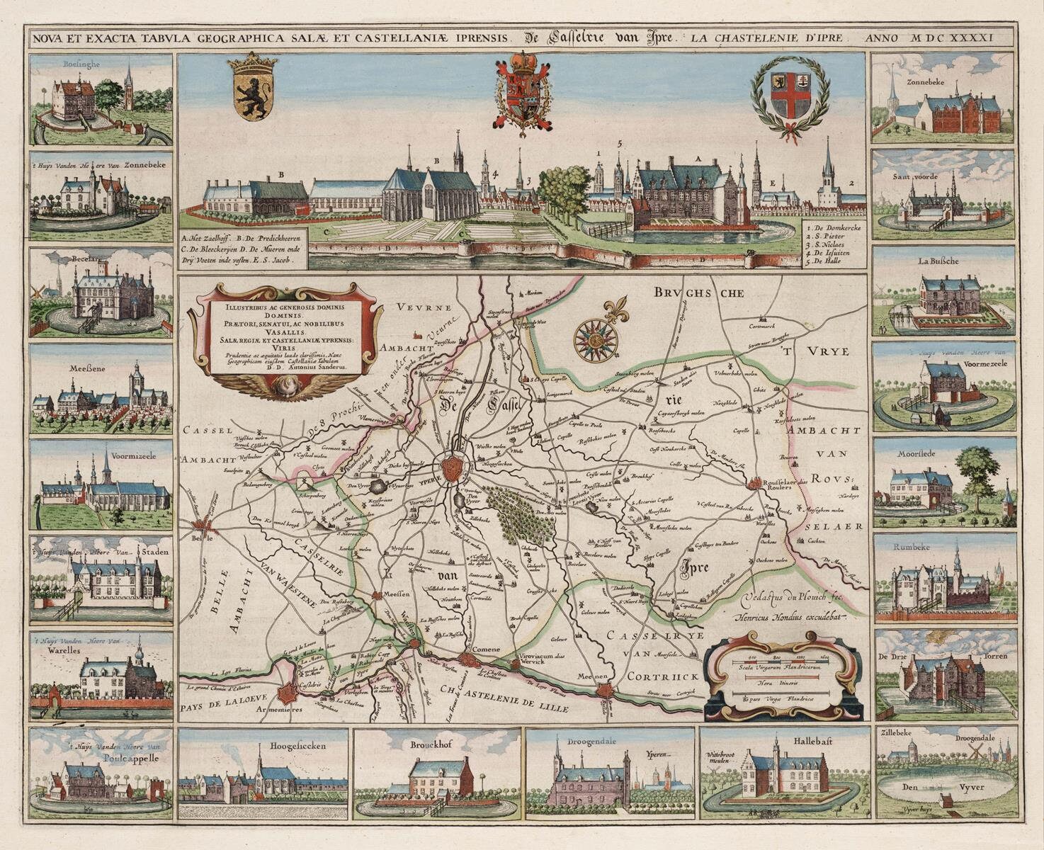 Antique Map of Ypres, Belgium 1641: Fine Art Giclée Print - Etsy