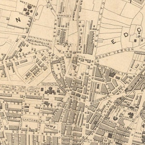 Liverpool Map Art Print: 1851 Antique Reproduction - Etsy