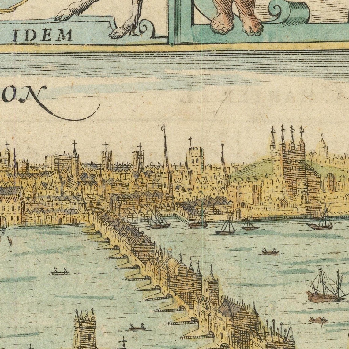 Old Map of Kingdom of Great Britain and Ireland, 1610, Extremely Rare ...