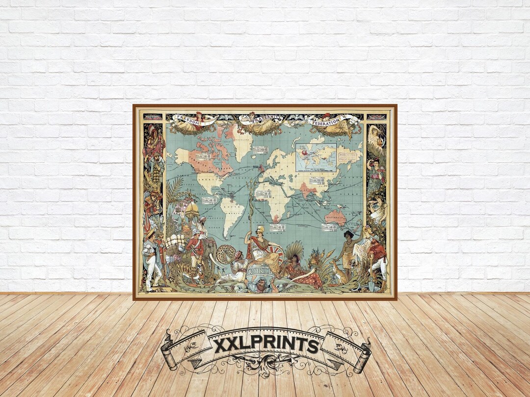 Antique British Empire Map Print: 18th Century Fine Art Reproduction - Etsy