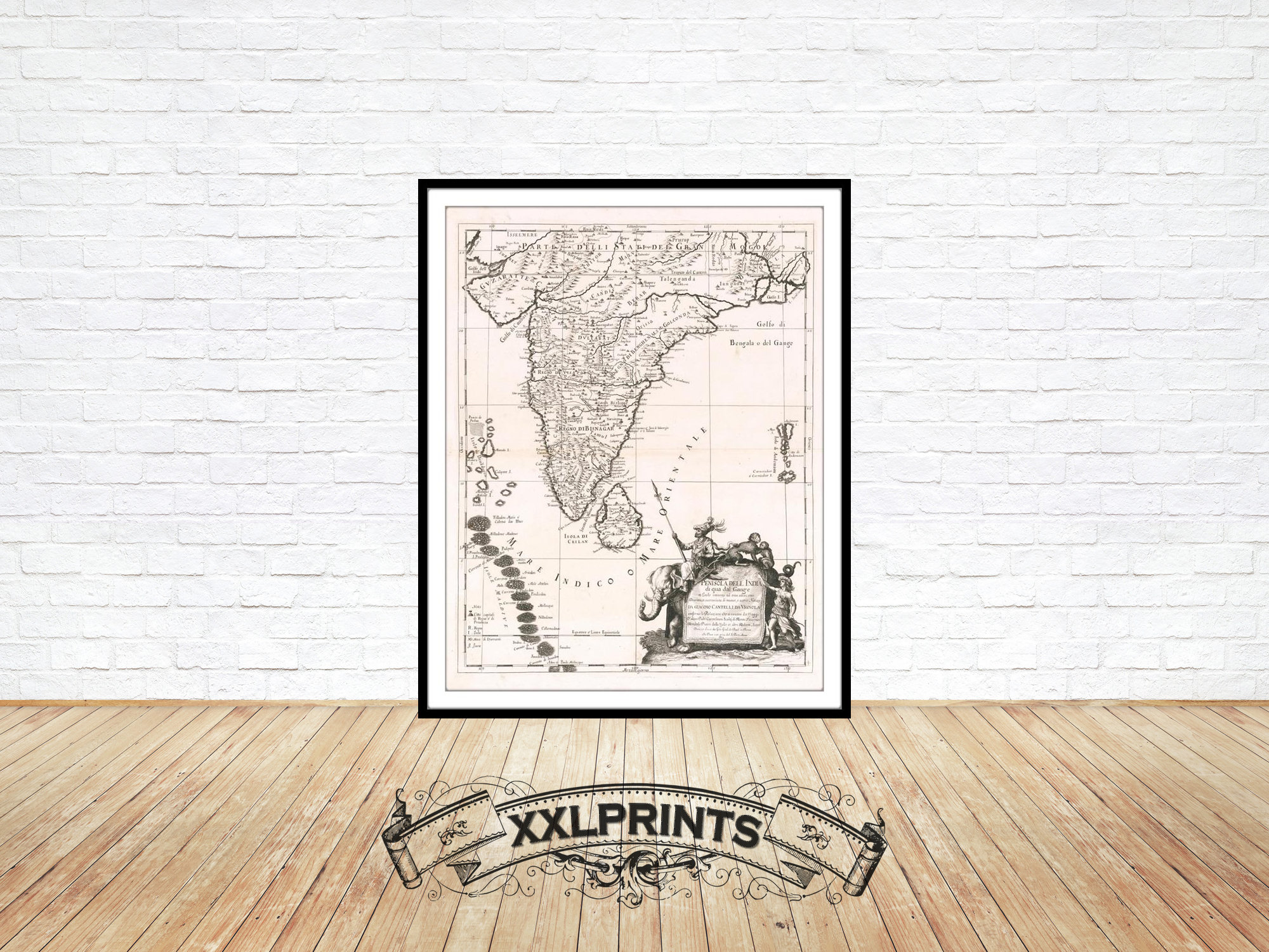 Old Map of India 1683 Rare Map Antique Fine Reproduction | Etsy