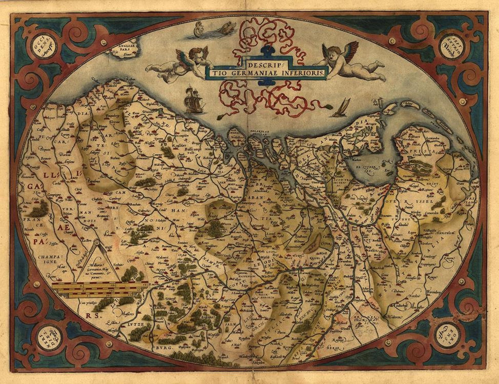 Antique Map of Germany 14th Century Extremely Rare Map Fine - Etsy