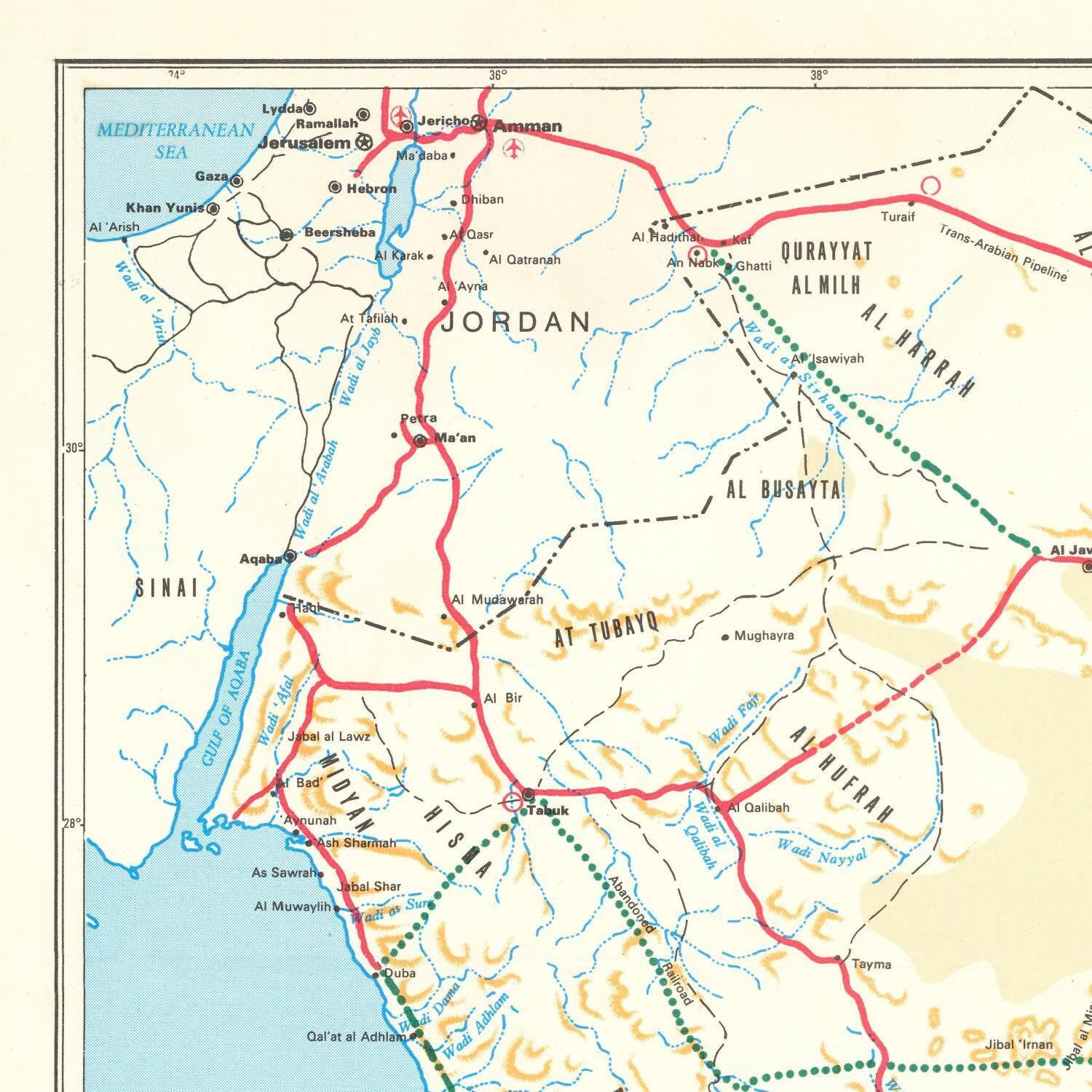 Old Map of Saudi Arabia English Edition 19th Century Map - Etsy