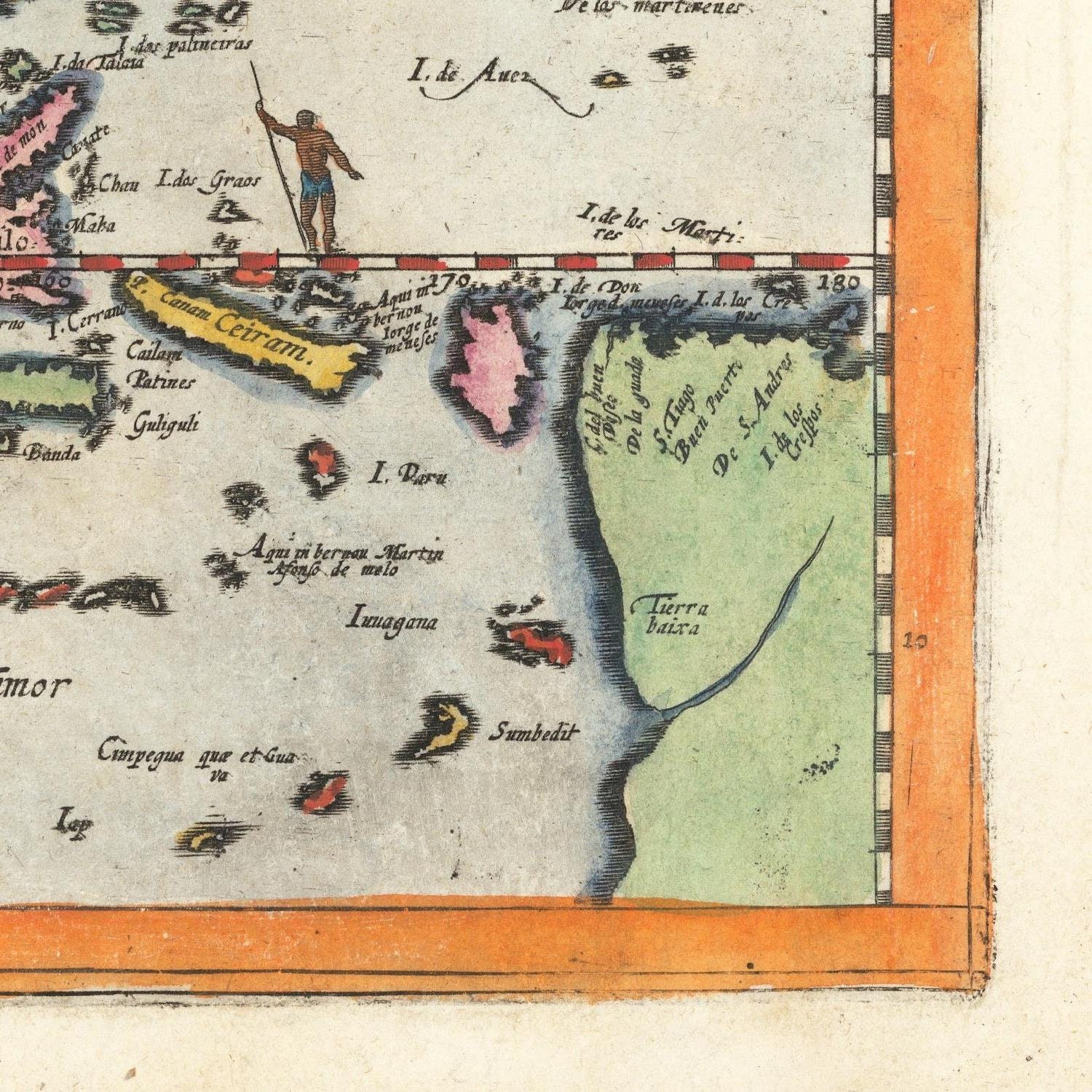 Ancient Map of Asia 1593 Rare Map Fine Reproduction Large | Etsy