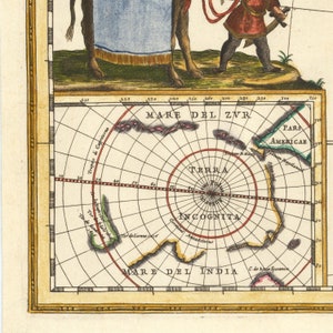 Old Map of Asia, 1679, Very Rare Map, Ancient Map, Fine Reproduction ...