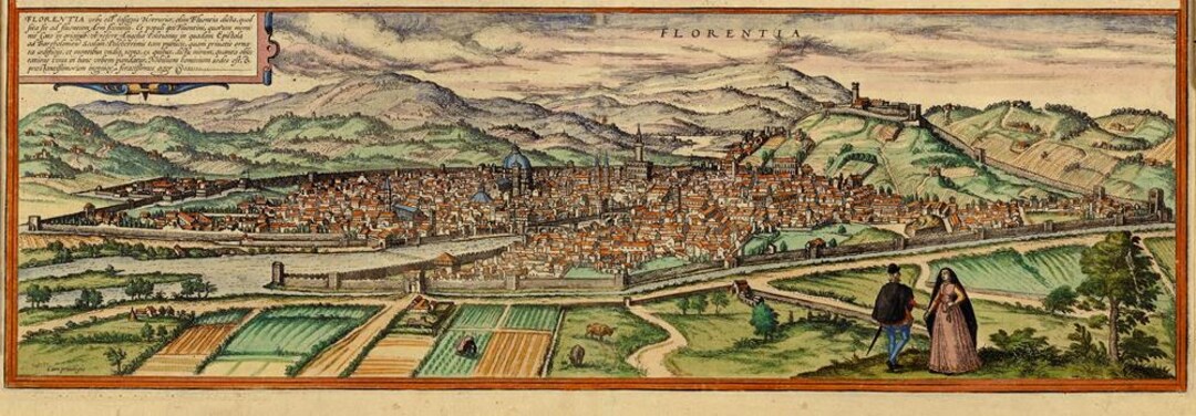 1600s Florence Map Print: Antique Italian City View (digital Download ...
