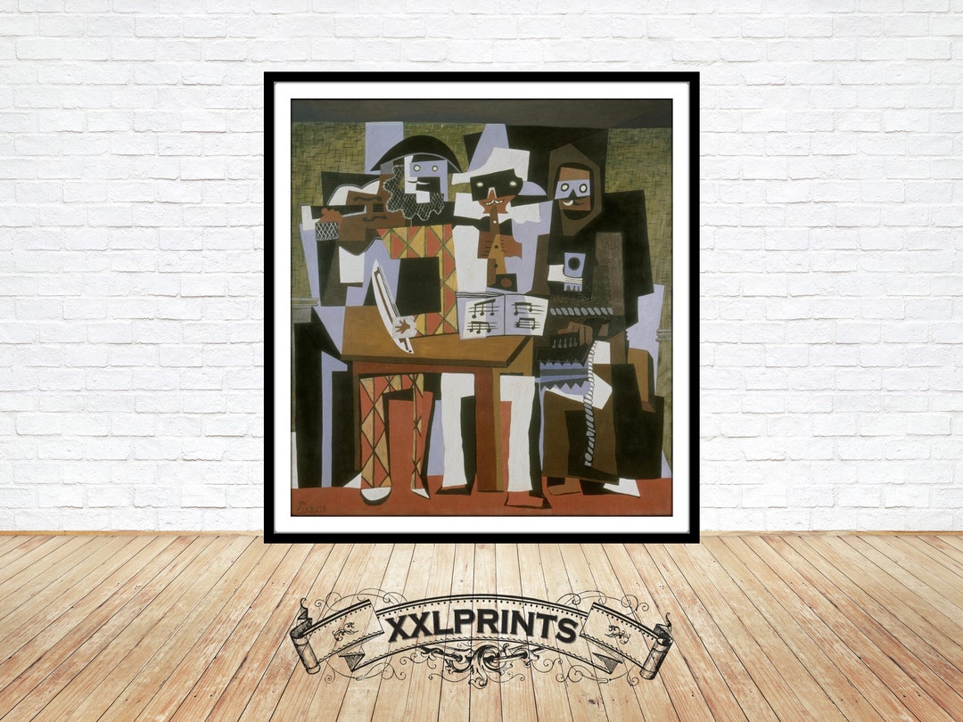 Picasso Three Musicians Print: Cubist Wall Art Reproduction - Etsy
