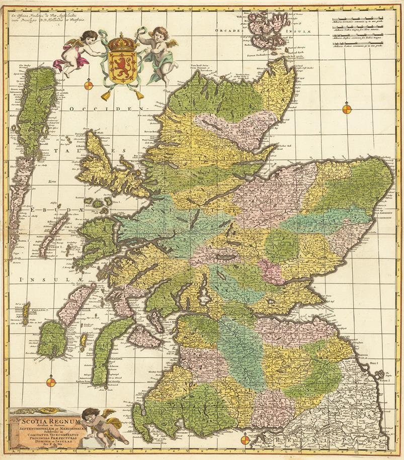 1690 Scotland Map: Antique Fine Art Print Reproduction - Etsy