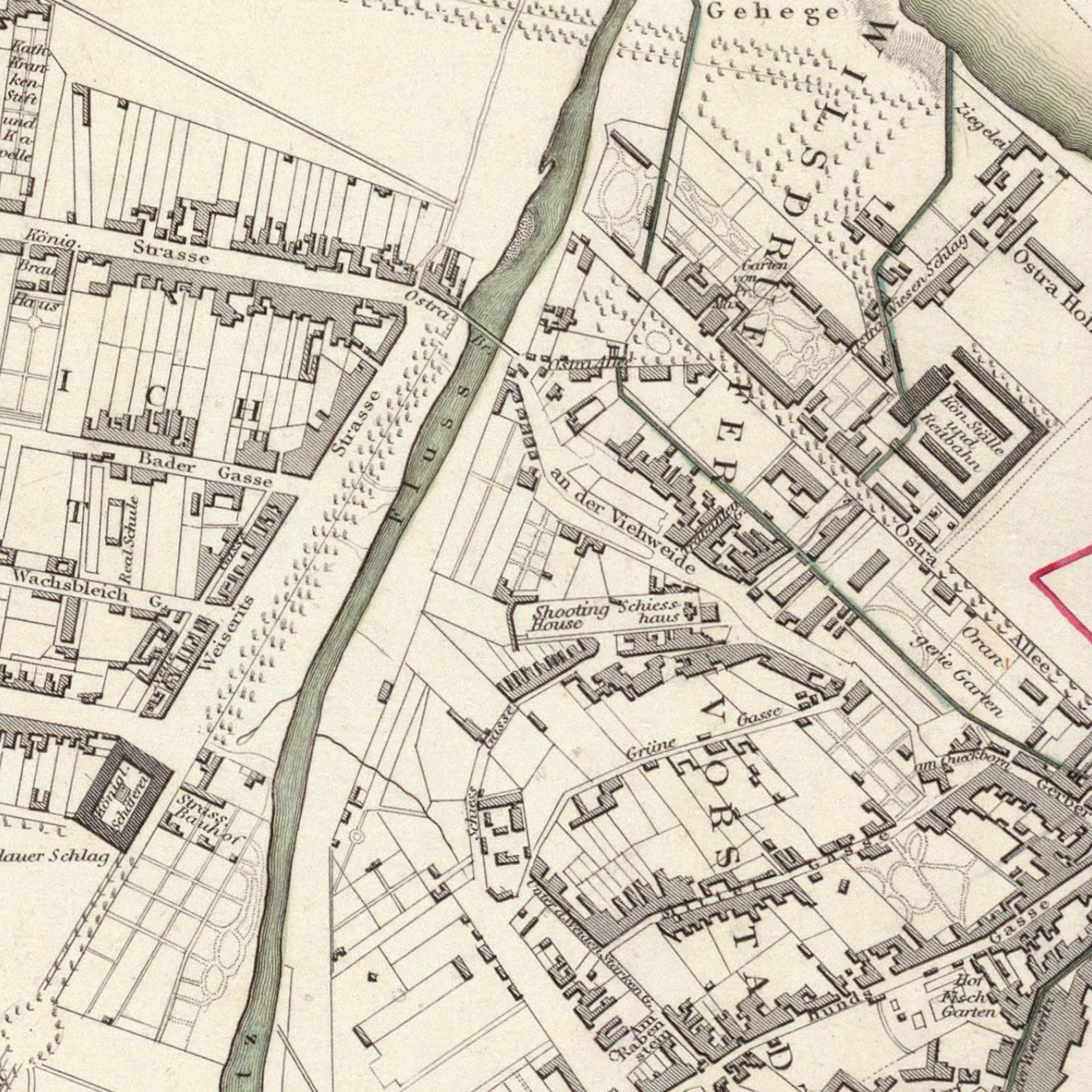 Dresden Map Art Print: 1833 Antique City Plan Reproduction - Etsy