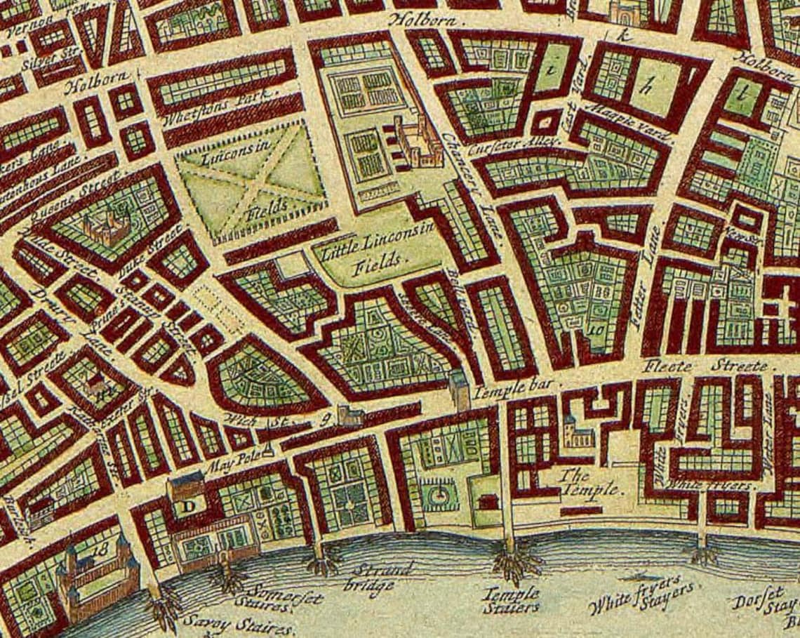 17th Century London Map Print: Vintage Fine Art Reproduction - Etsy UK