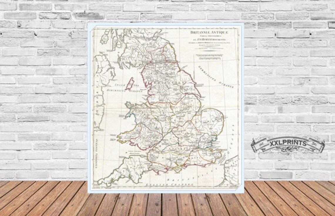 Antique Map of Great Britain 1794 Old Map of England Huge | Etsy