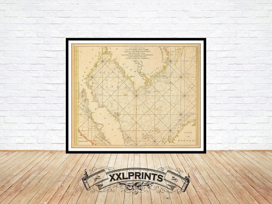 Old Map of the Coast of India 1794 Rare Map Antique Fine - Etsy