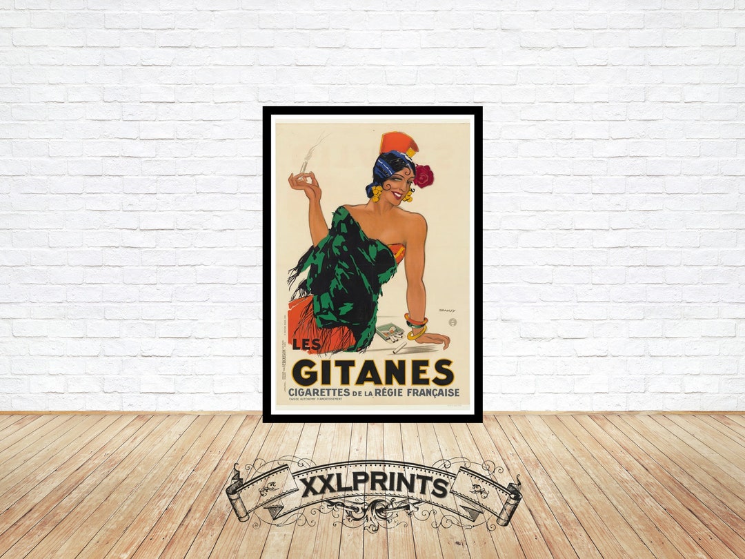 Old Vintage Poster of Gitanes, 1931, Fine Reproduction, Fine Art Print ...