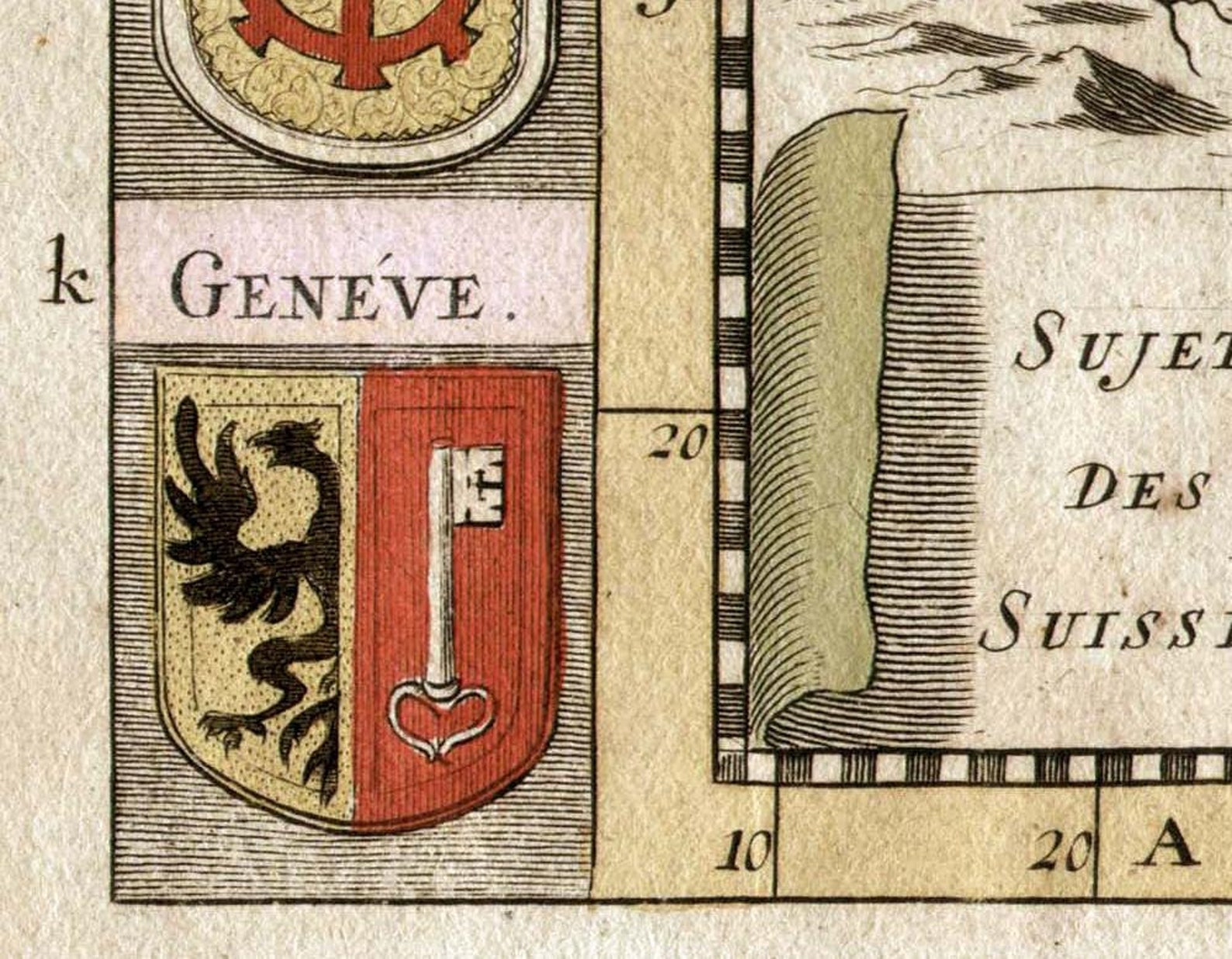 Ancient Map of Switzerland 1693 Suisse Rare Map Fine - Etsy