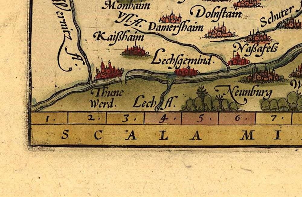 Antique Map of Bavaria Baden-wurttemberg 1550 Very Rare | Etsy