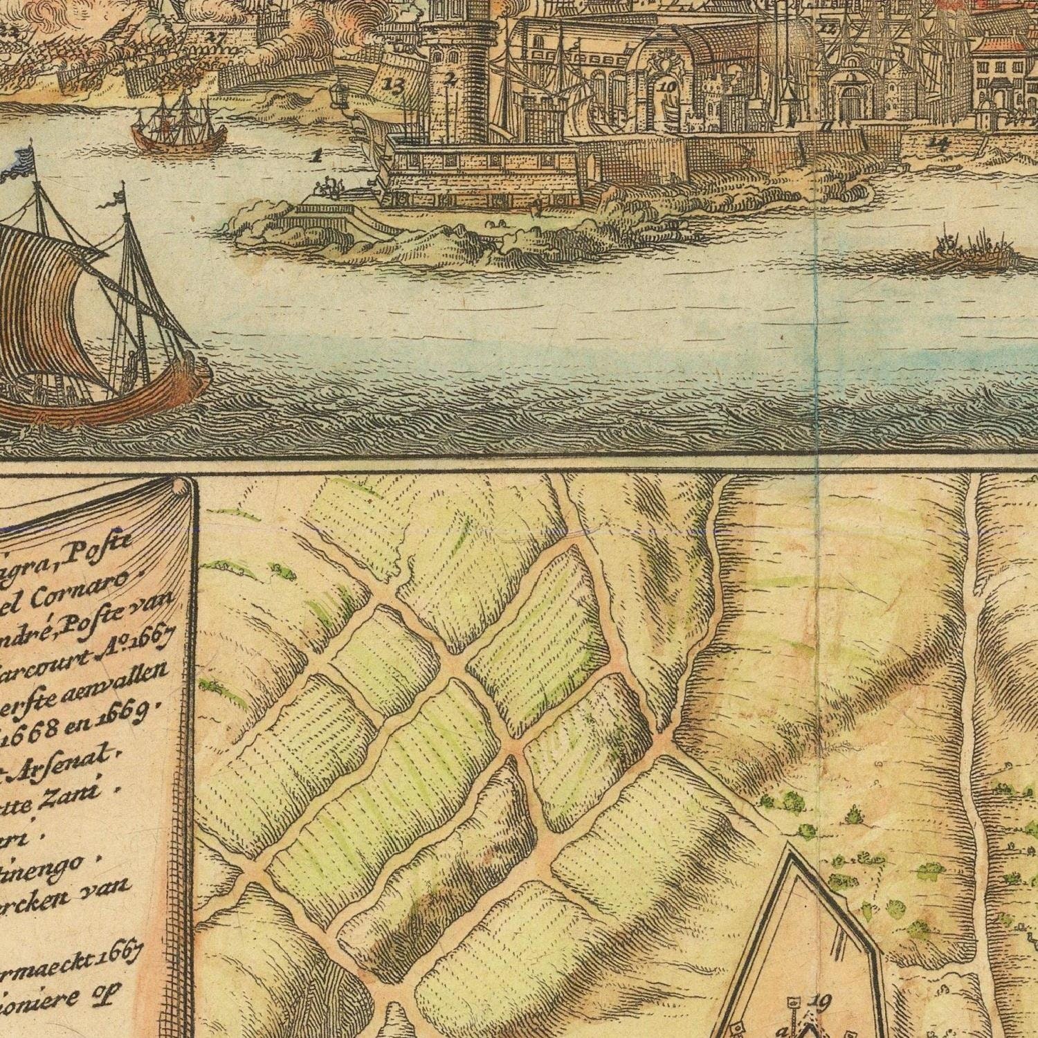 Ancient map of Heraklion Candia Crete 1690 very rare city | Etsy