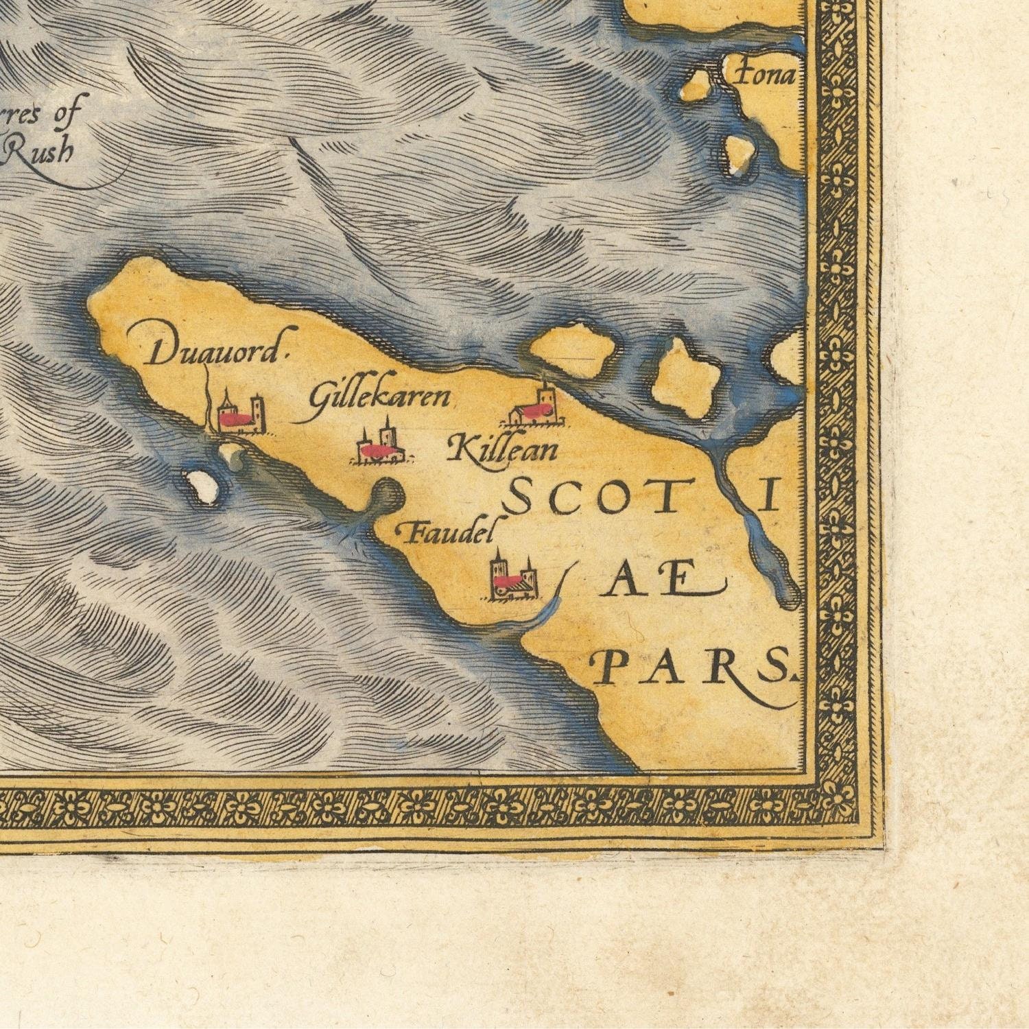 Ancient Ireland Map Print: 1573 Hibernia Fine Art Reproduction - Etsy
