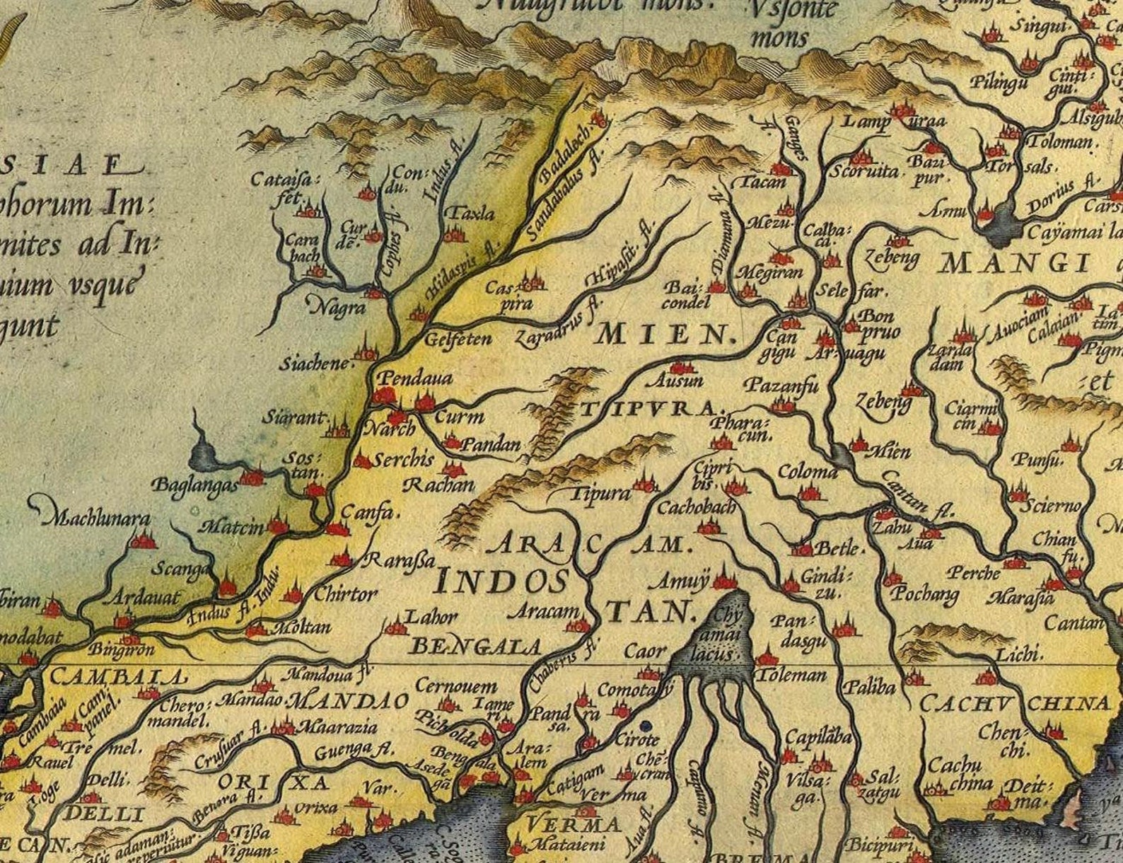 Ancient South East Asia Map Print: 1595 Fine Art Reproduction - Etsy
