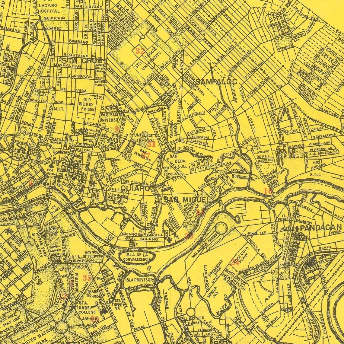 Old Map of Manila Philippines 19th Century Fine | Etsy