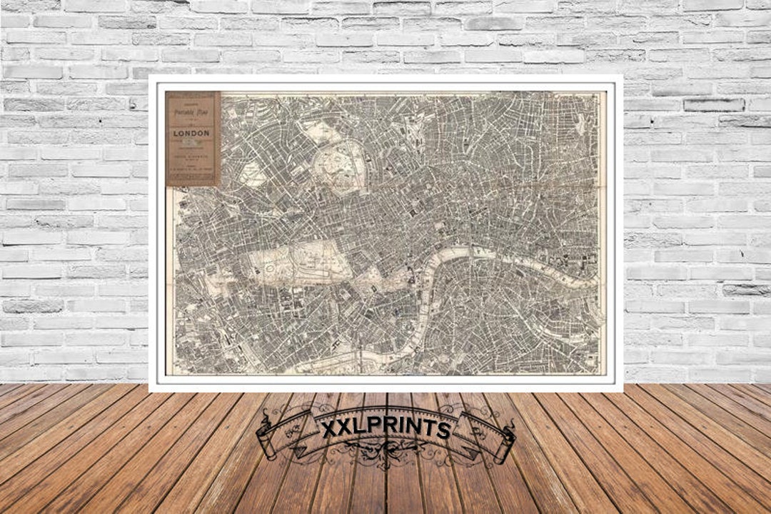 Antique London Map Print, 1899: Fine Art Reproduction - Etsy
