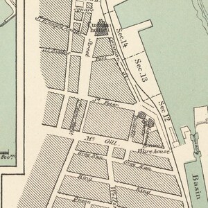 Montreal Port Map Print: 1881 Vintage Fine Art Reproduction - Etsy