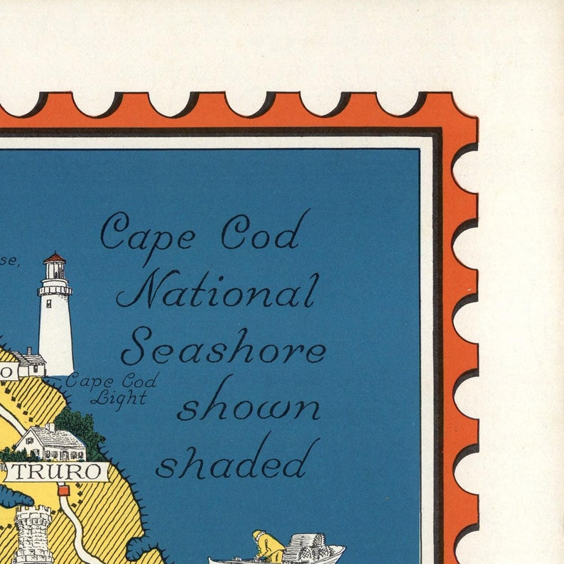 Old Map of Cape Code Massachusetts 19th Century Fine | Etsy