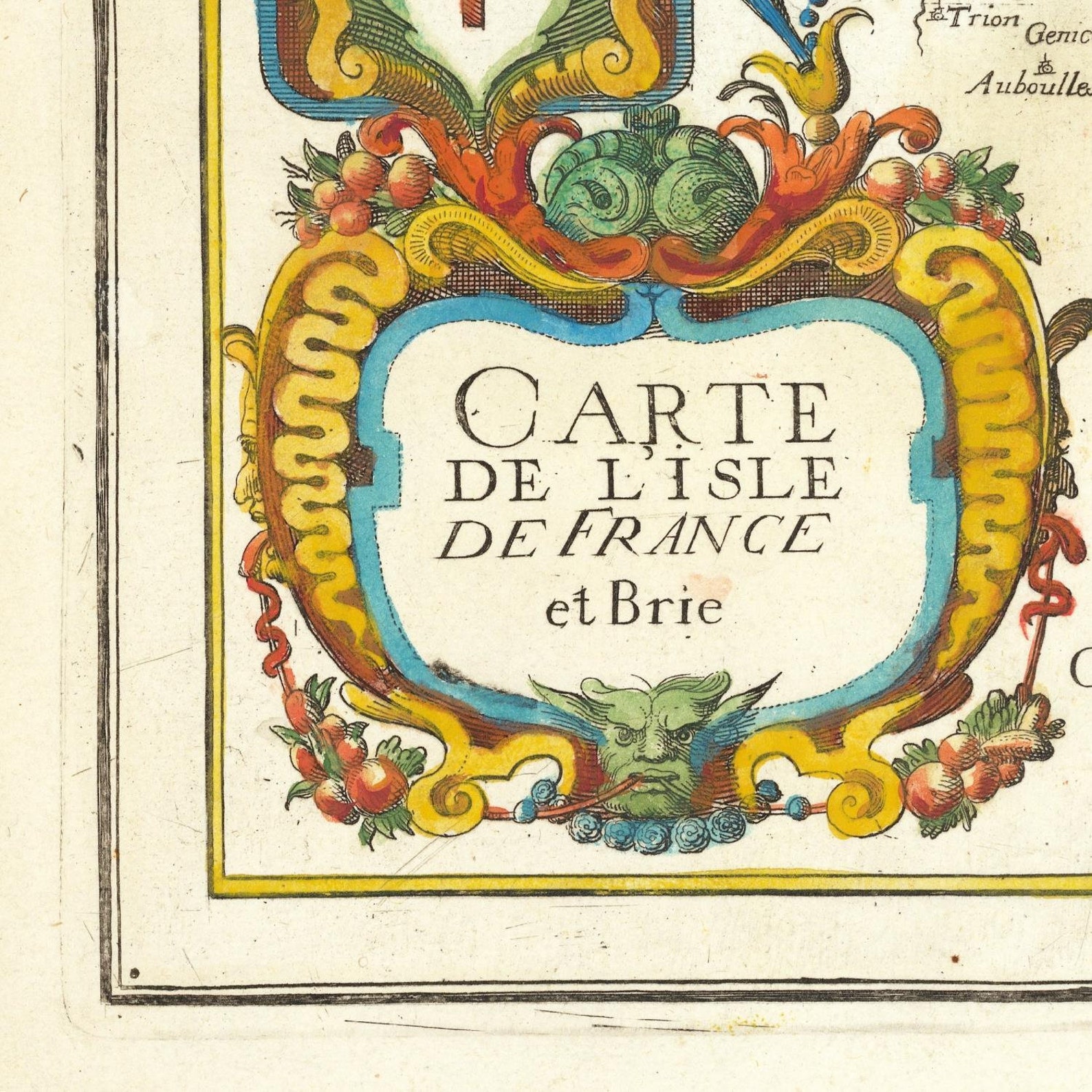 Ancient Map of Brie Region Northern France 1637 Very Rare - Etsy