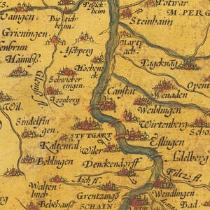 Old Map of Germany, 1581, Ancient Map, Extremely Rare, Fine ...